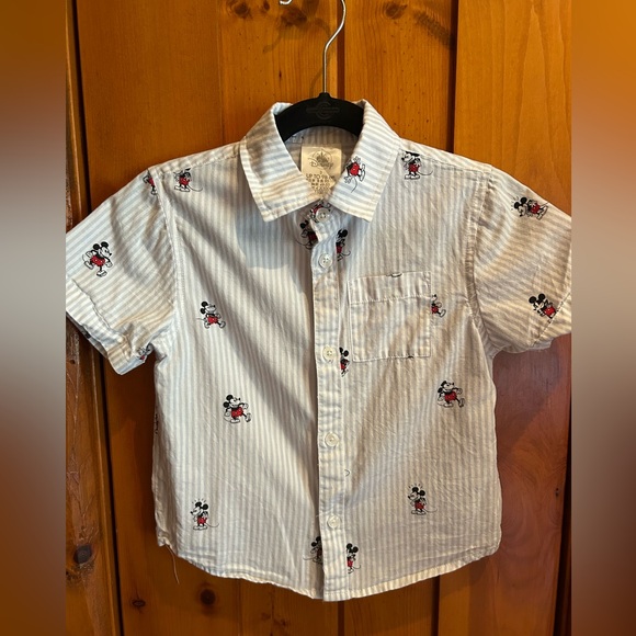 Disney | Shirts & Tops | Disney Blue And White Button Down Shirt With ...